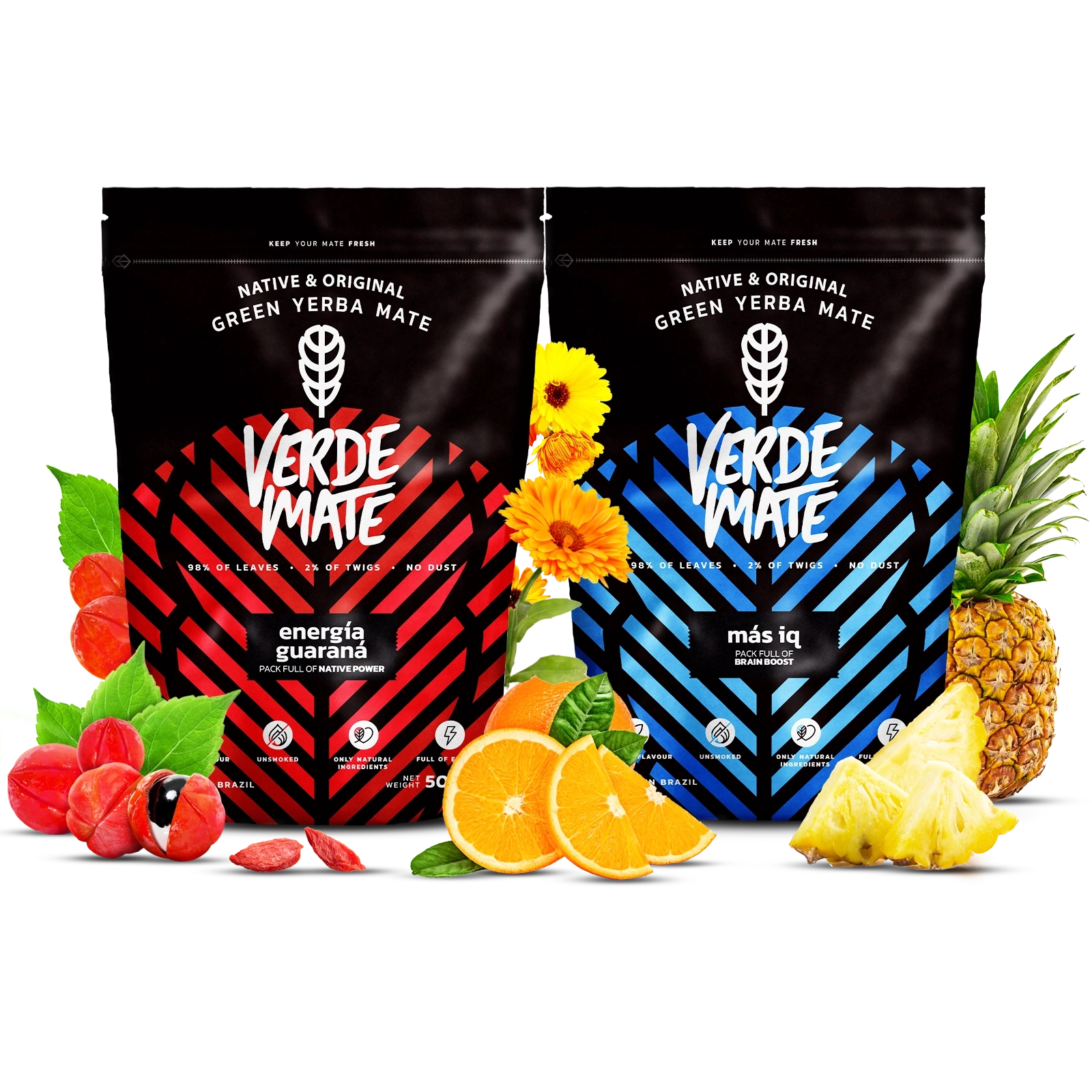 Yerba Mate Green Mas IQ Guarana Energia MIX 1kg - Yerba Mate MateMundo.cz
